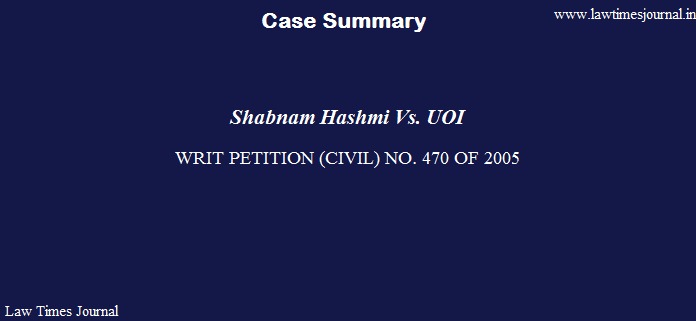 Case Summary, Legal Case Database |Law Times Journal