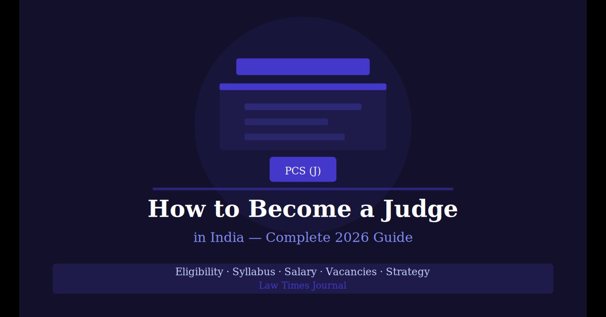 How to Become a Judge in India: Complete Guide to Judiciary Exams 2026 ...